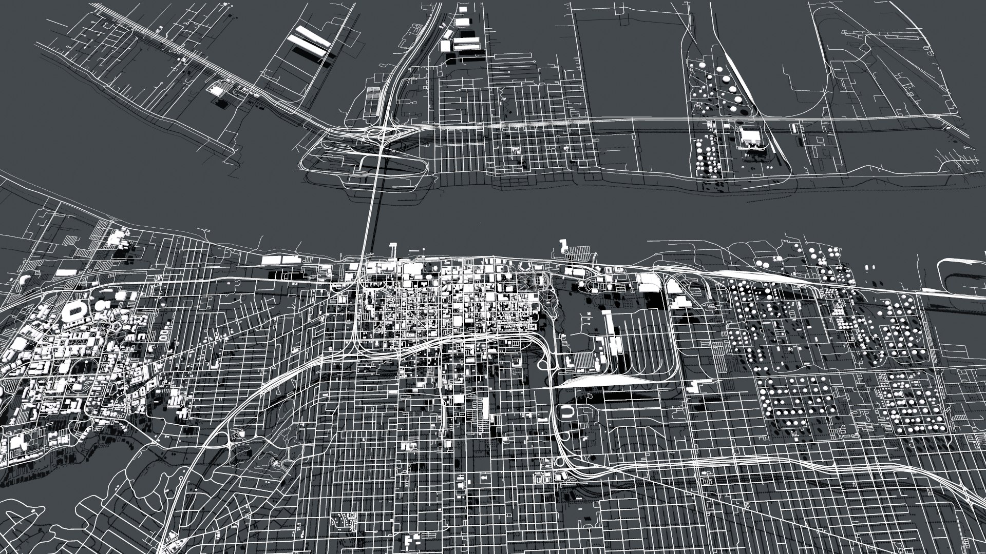 Cityscape Baton Rouge Louisiana USA 3D Model - TurboSquid 1822321