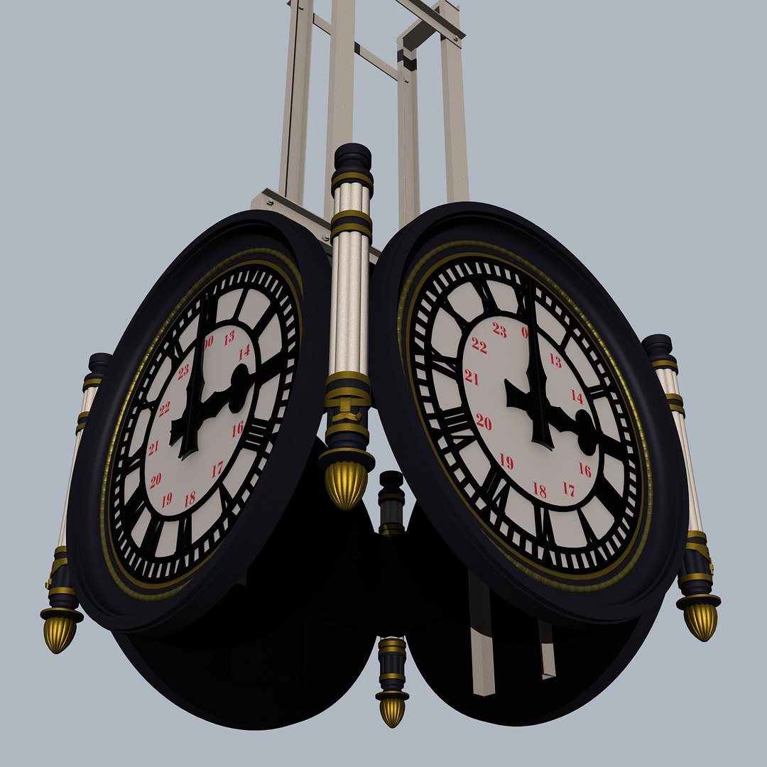 3d Clock Waterloo Railway Station Model