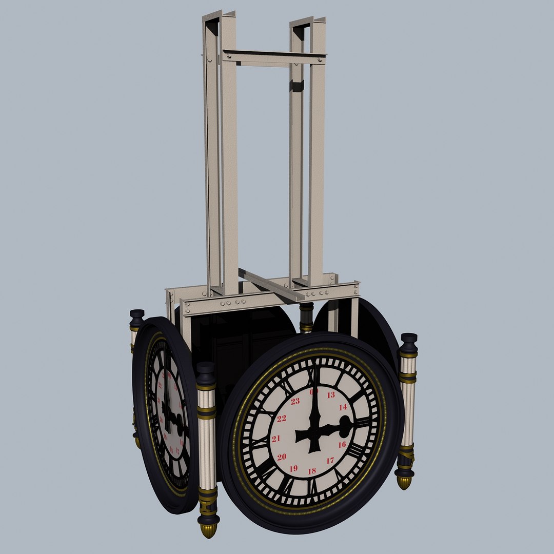3d Clock Waterloo Railway Station Model