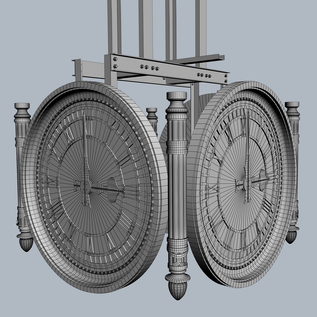 3d Clock Waterloo Railway Station Model