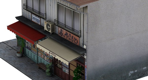 3D old japanese store model - TurboSquid 1357977