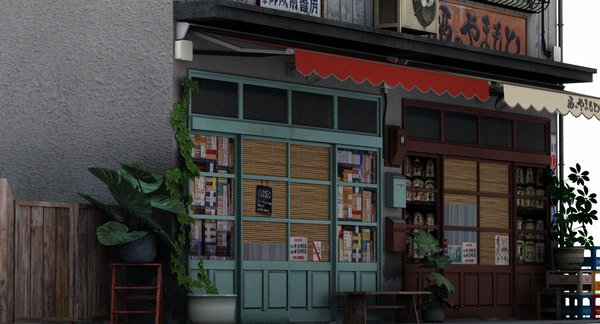 3D old japanese store model - TurboSquid 1357977