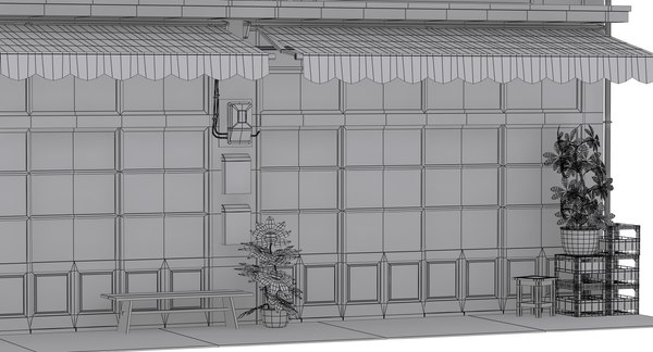 3D old japanese store model - TurboSquid 1357977