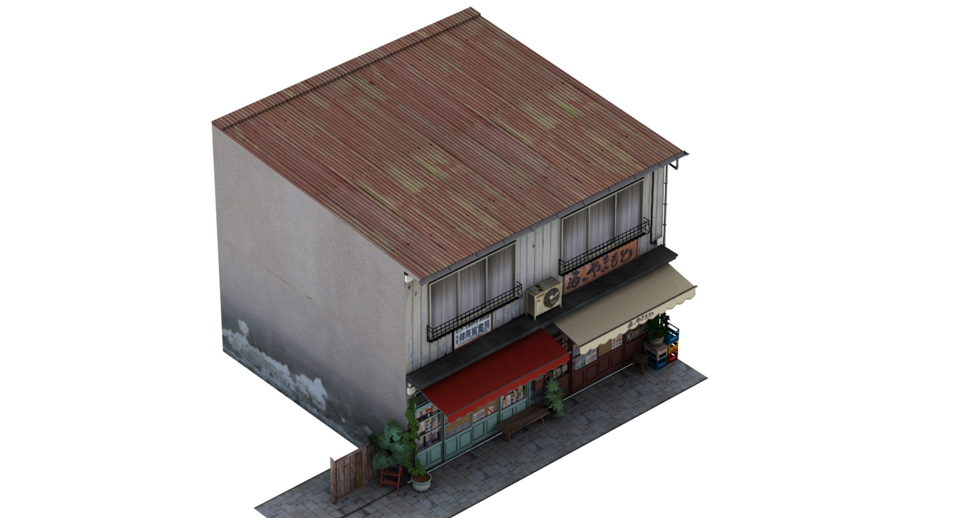 3D Old Japanese Store Model - TurboSquid 1357977