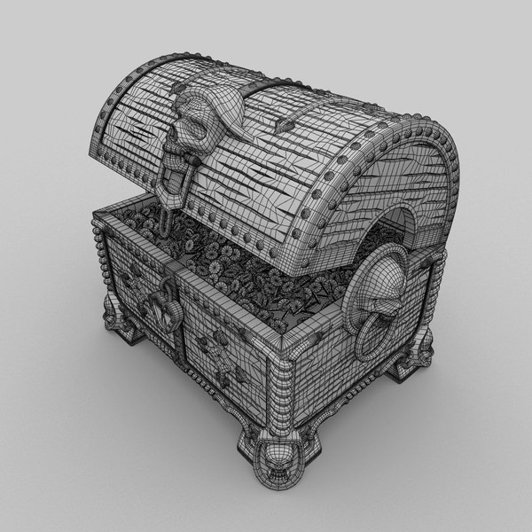 3d treasure chest model