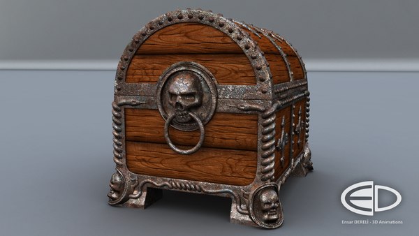 3d treasure chest model