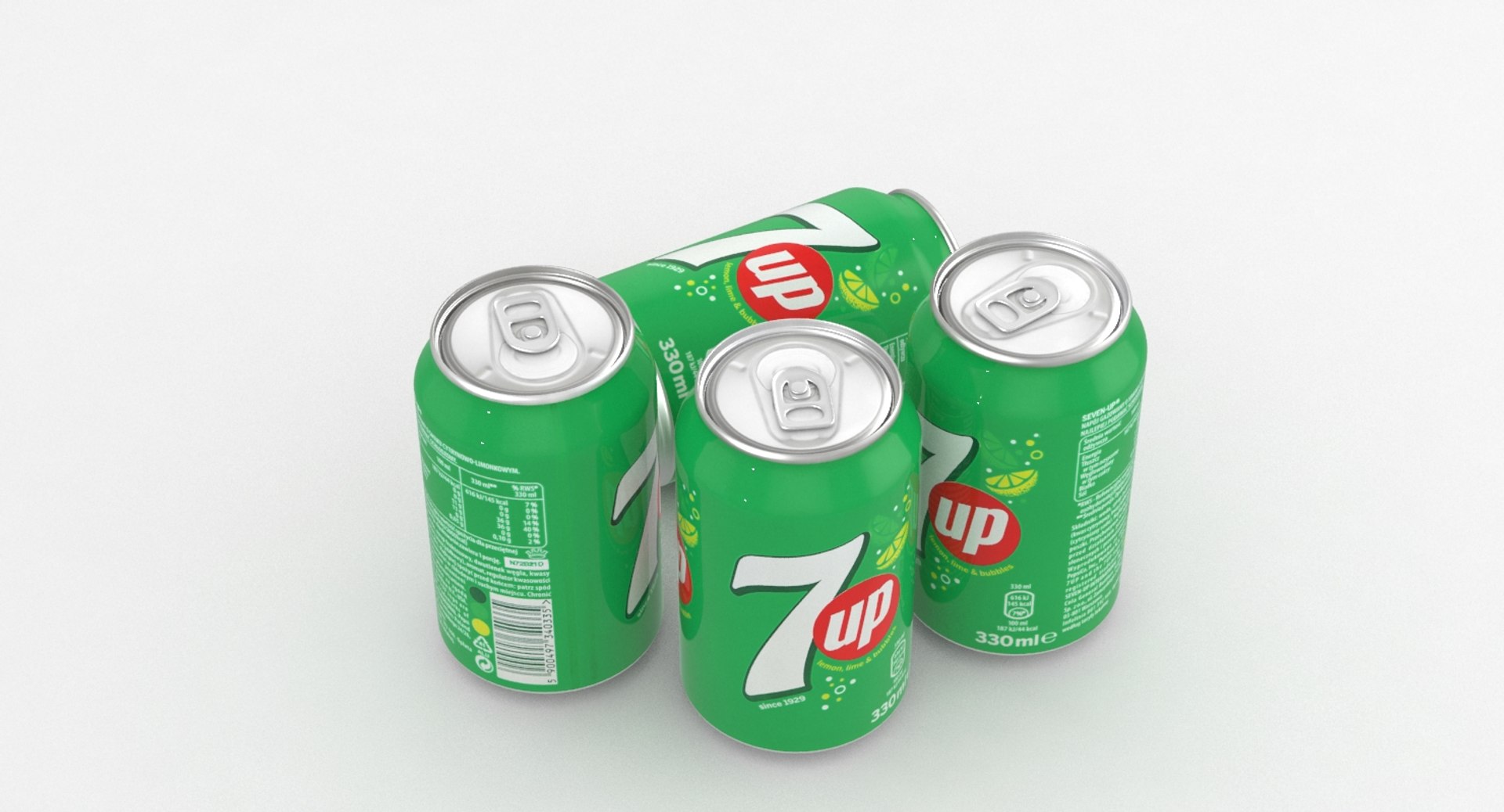 Beverage 7up 330ml 3D model | 1147960 | TurboSquid