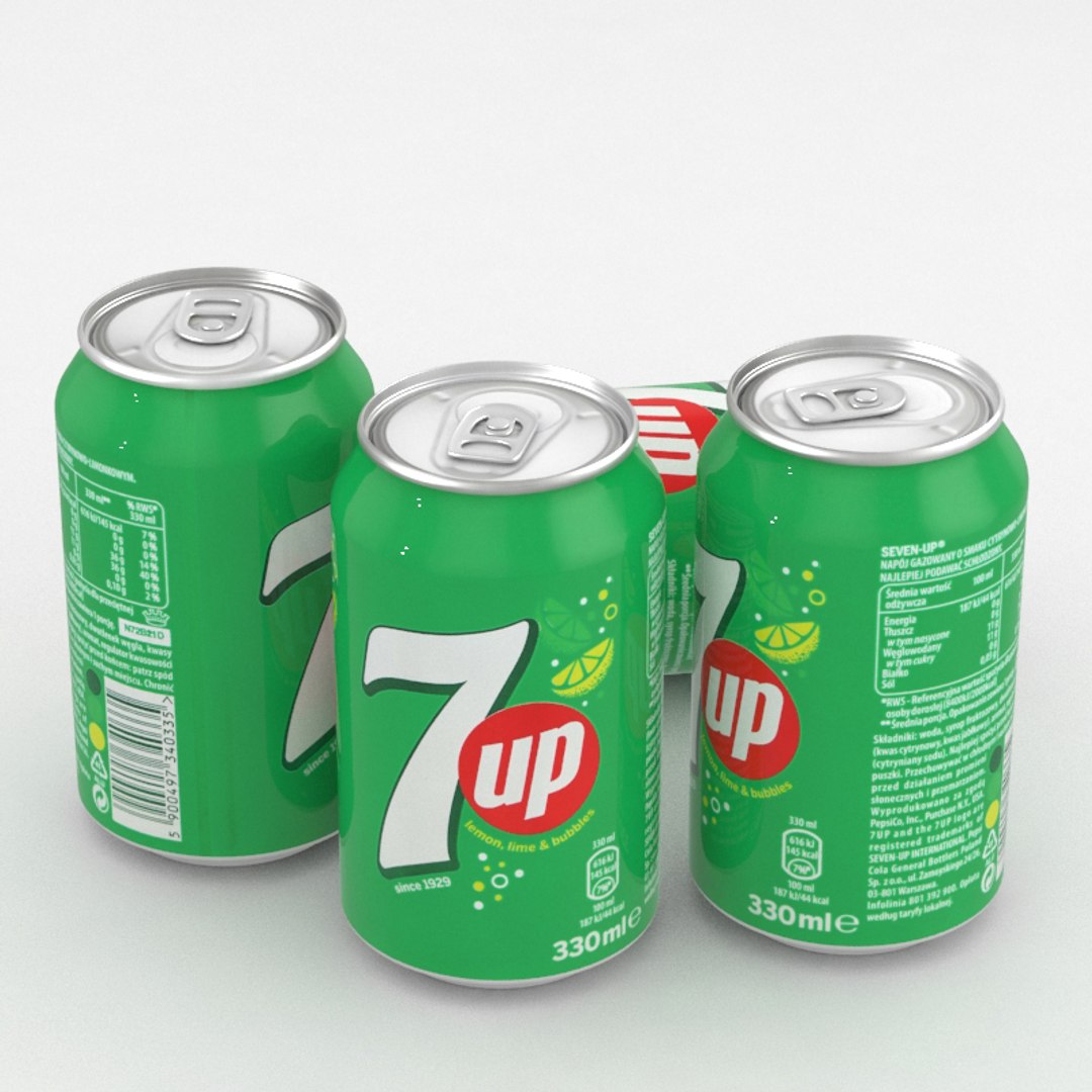 Beverage 7up 330ml 3D model | 1147960 | TurboSquid