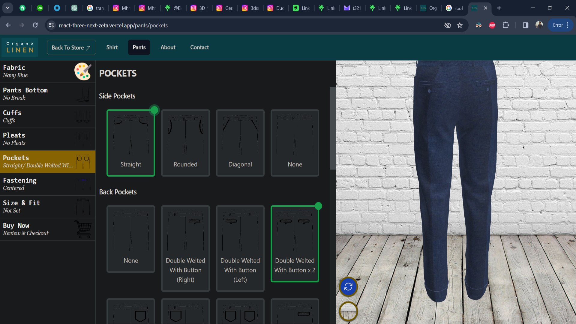 Realistic Pants With All Different Cuts In One Project 3D Model ...