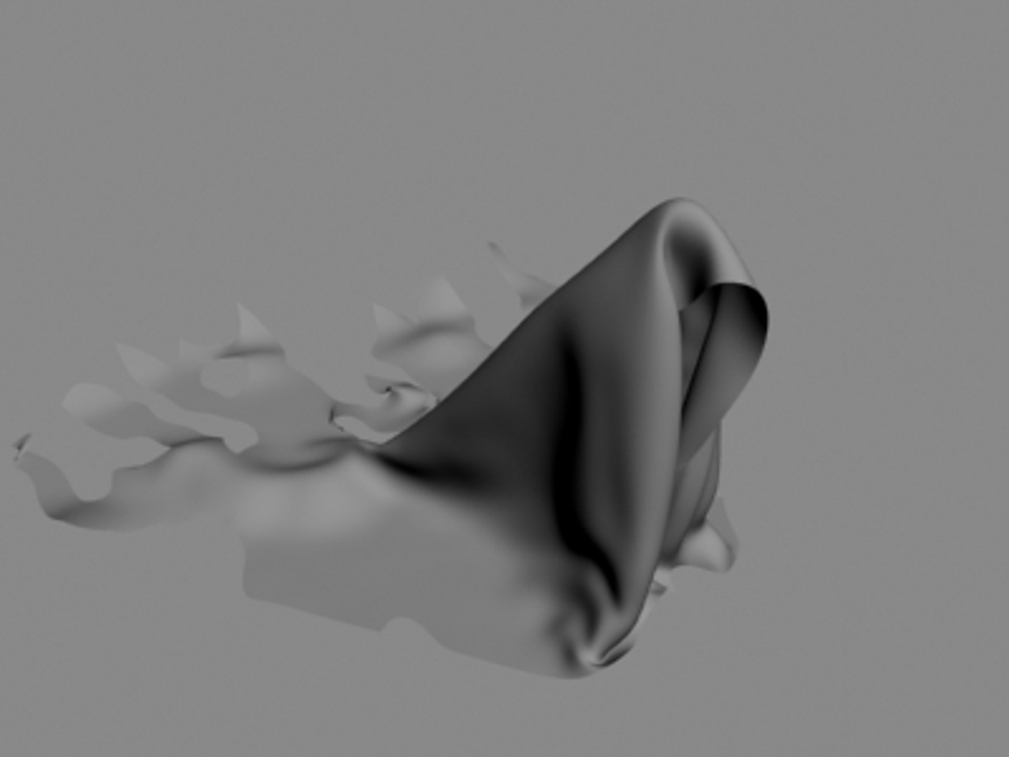 free cloak cape robe 3d model