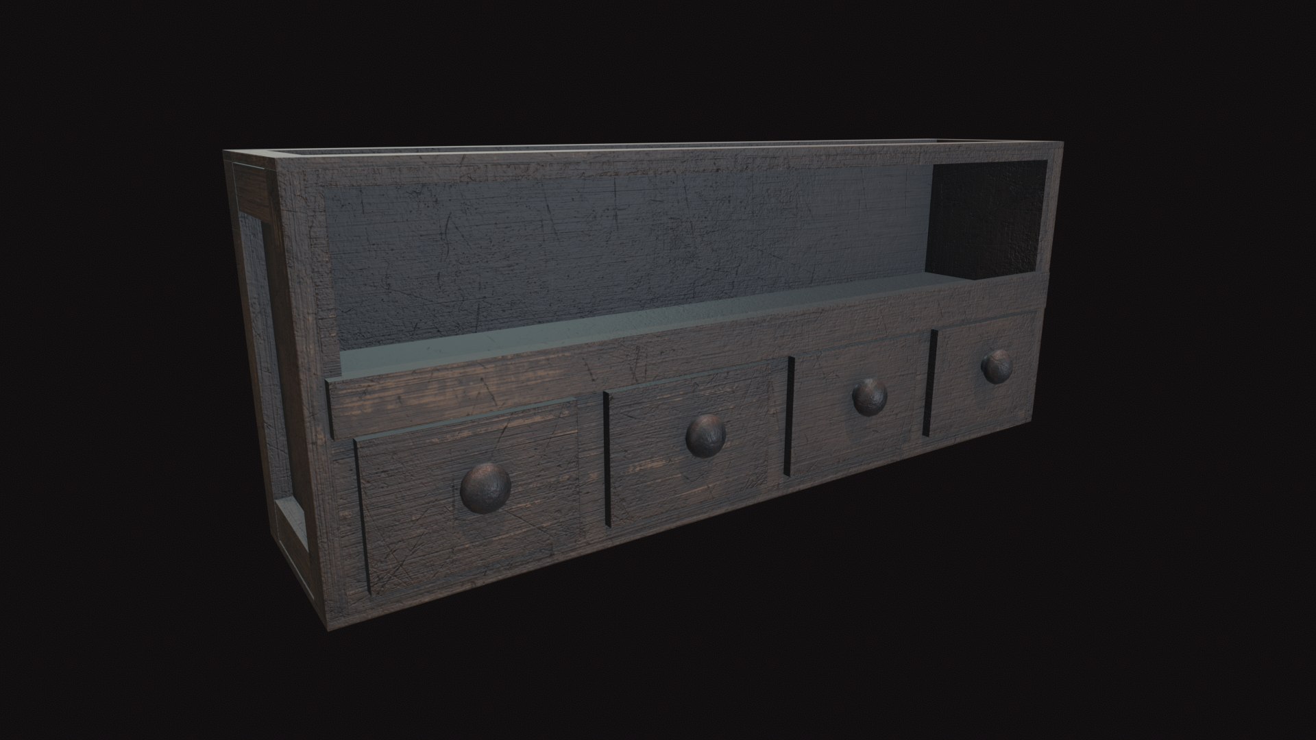 Medieval Medieval Wall Cabinet 02 3D Model - TurboSquid 2320554