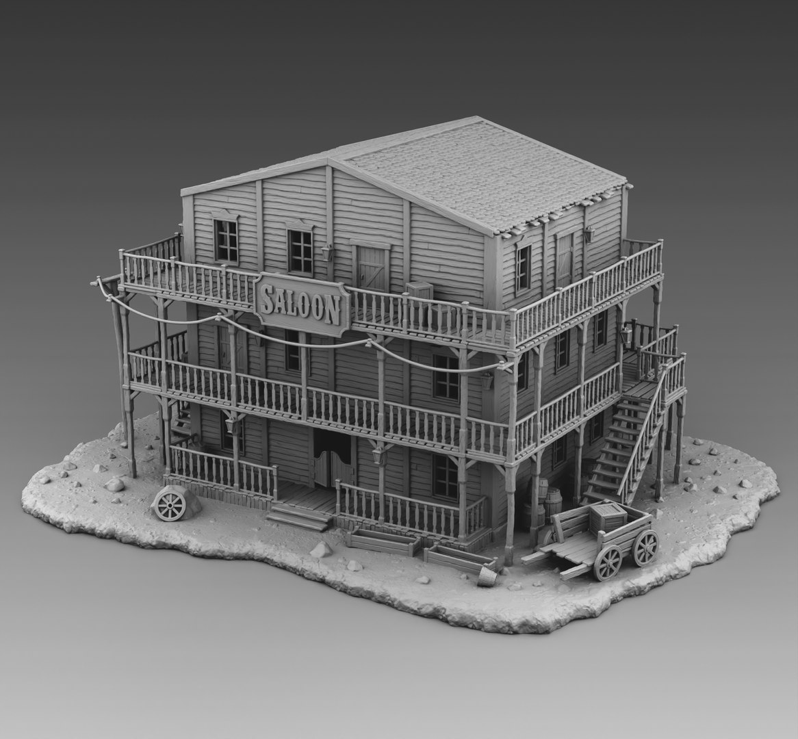 Saloon 3D Model - TurboSquid 1945896