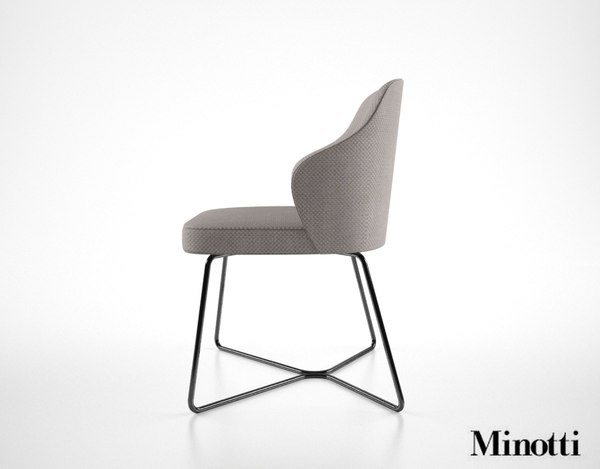minotti leslie chair 3d max