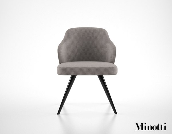 minotti leslie chair 3d max
