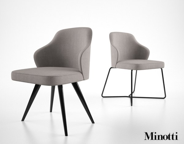 minotti leslie chair 3d max