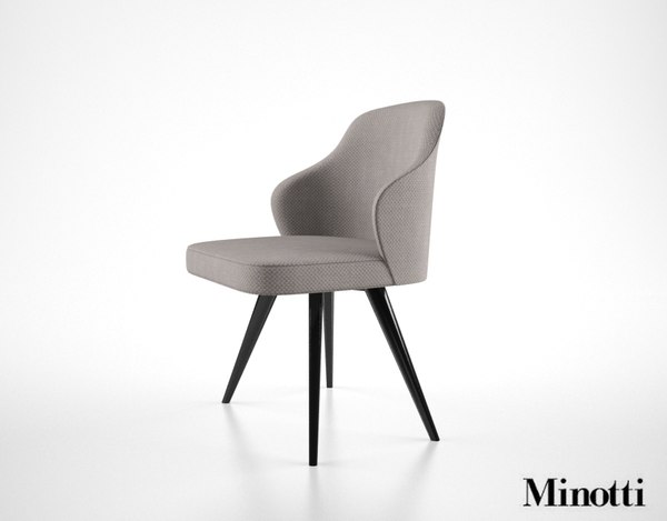 minotti leslie chair 3d max
