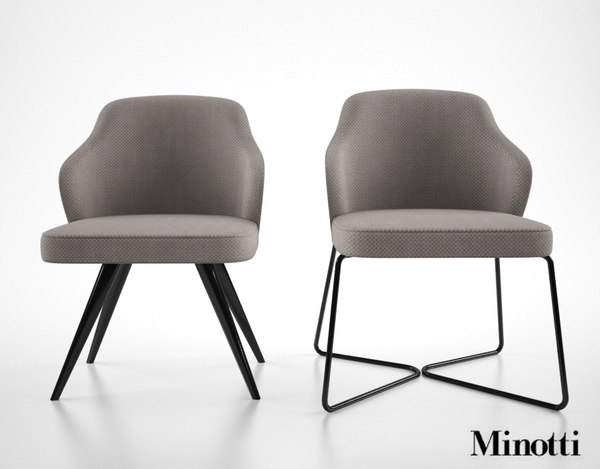 minotti leslie chair 3d max
