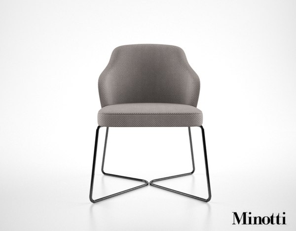 minotti leslie chair 3d max