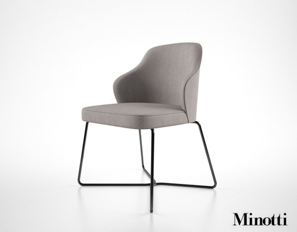 minotti leslie chair 3d max