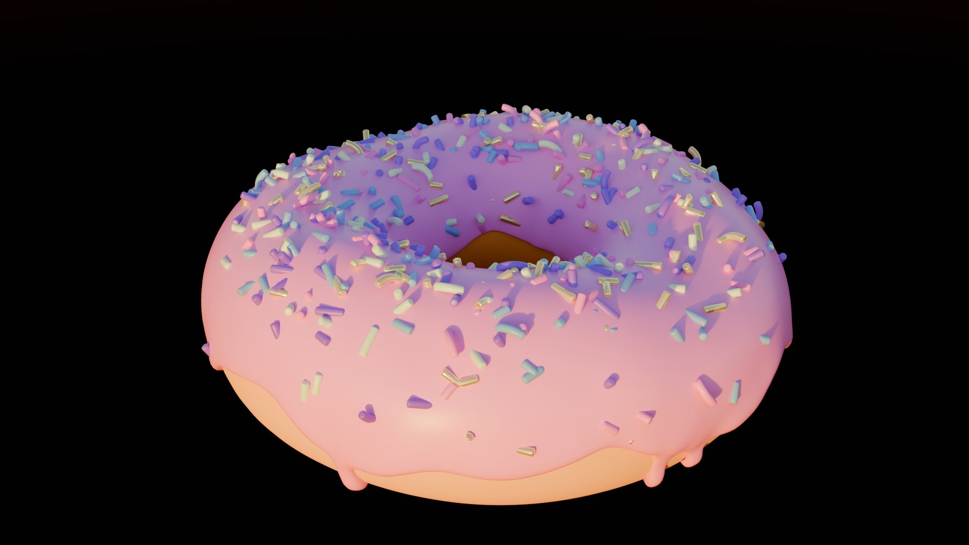 3D Donut Pink Model - TurboSquid 2339080