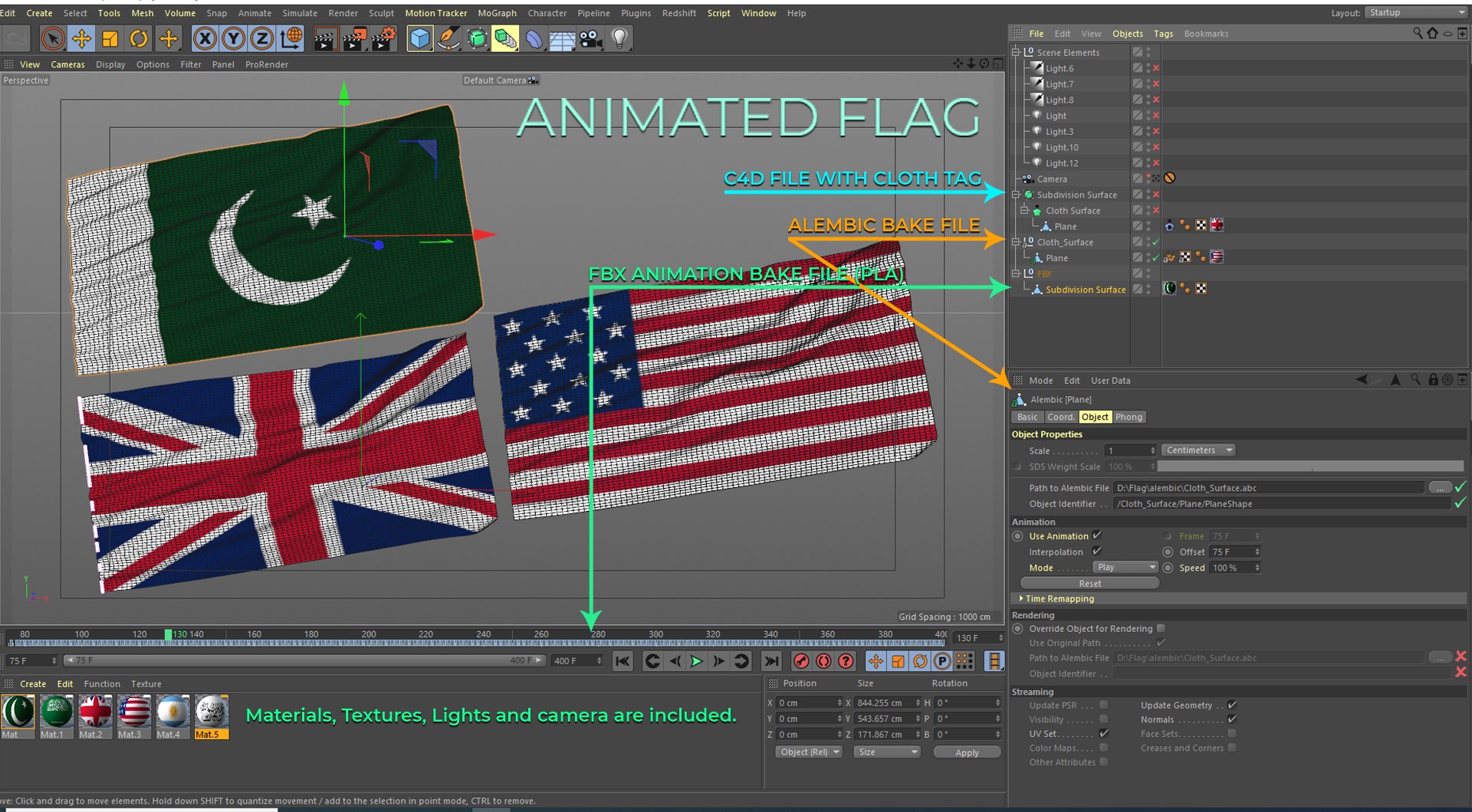 Animated Flag- Transitional Flag Model - TurboSquid 1782086