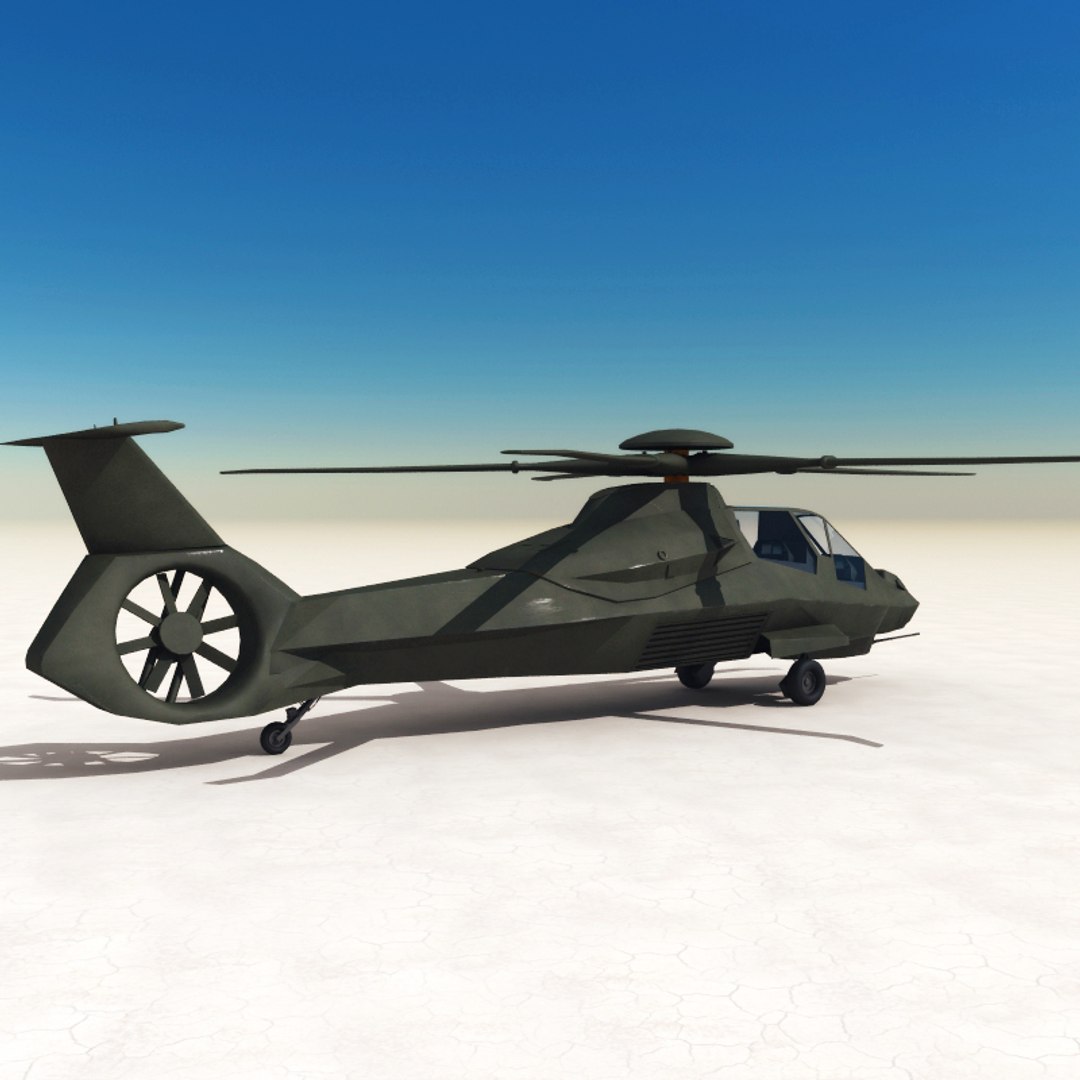 3d Rah-66 Army Helicopter Model