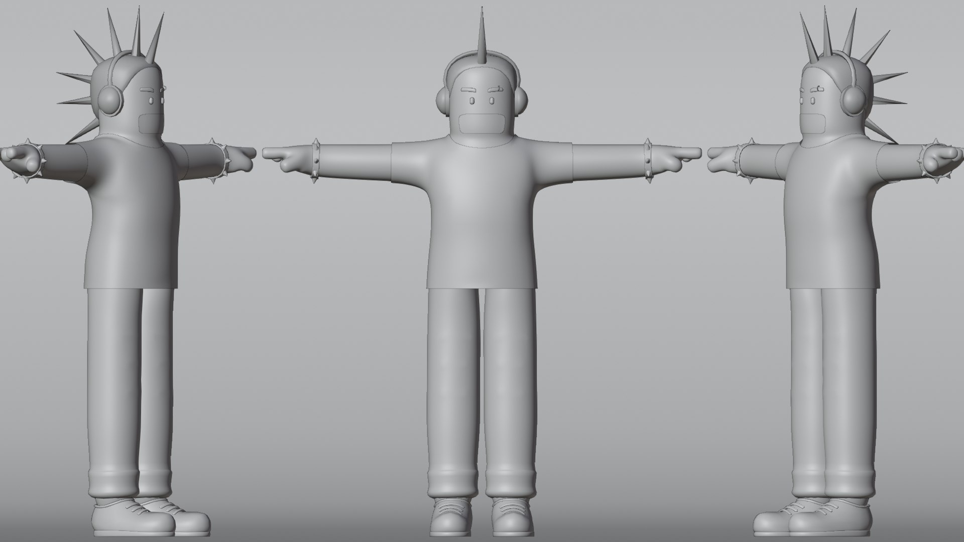 3D Minimal Punk Guy 3D Cartoon Character - TurboSquid 1795086