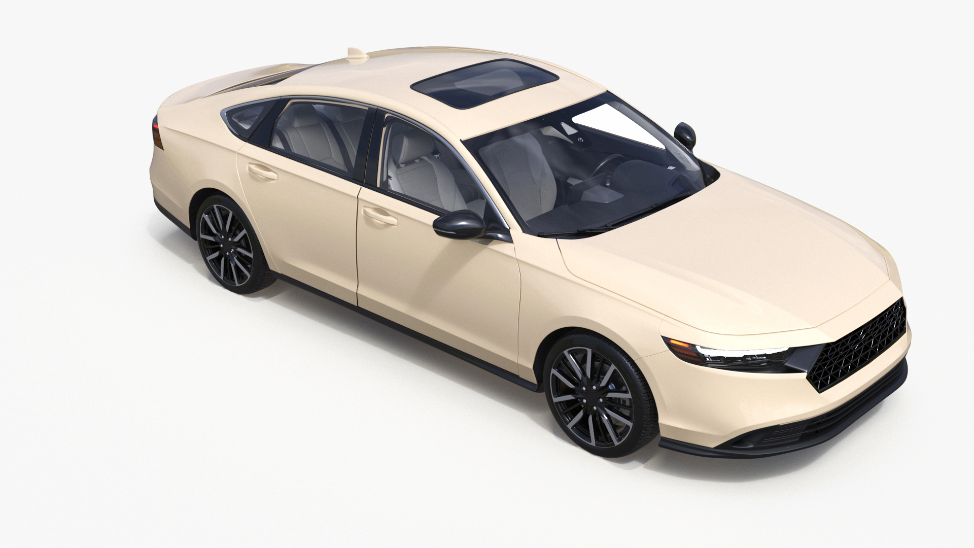 3D Model Contemporary Premium Sedan Beige - TurboSquid 2369038