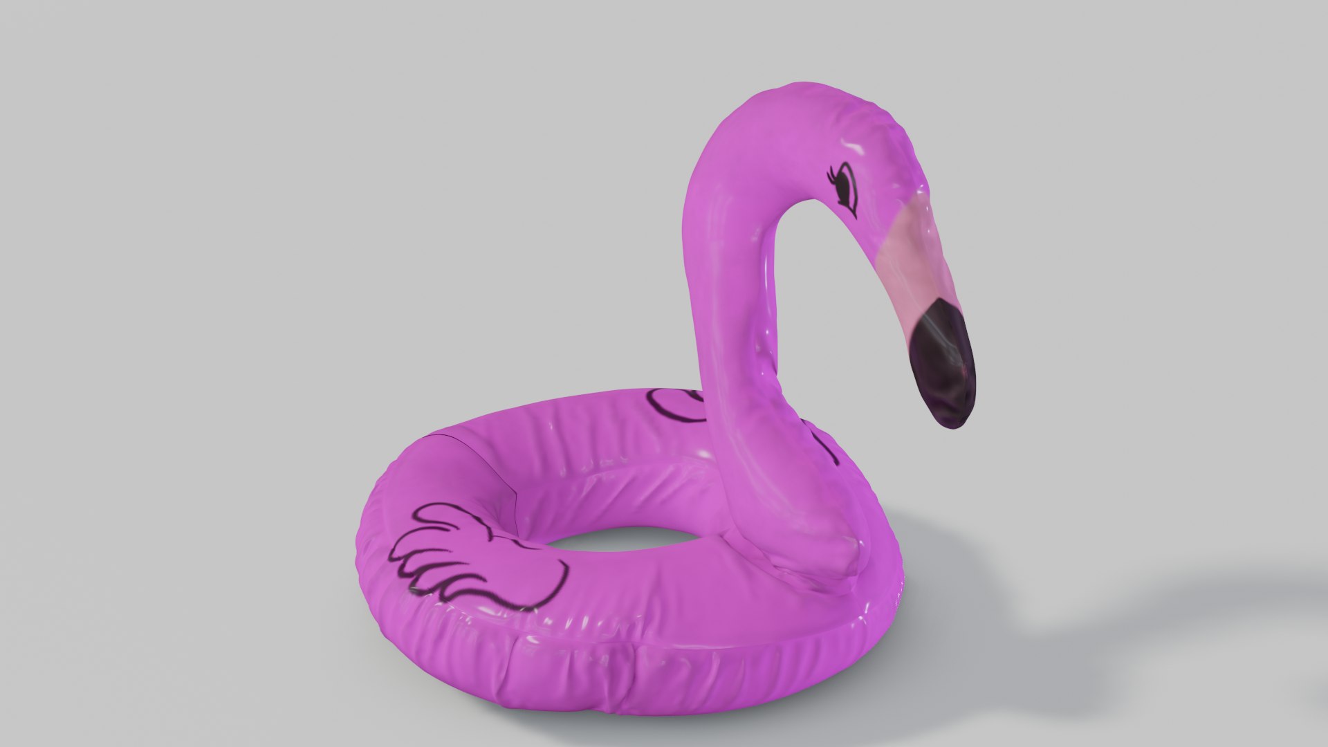 3D Inflatable Flamingo Pool Float - TurboSquid 1716540