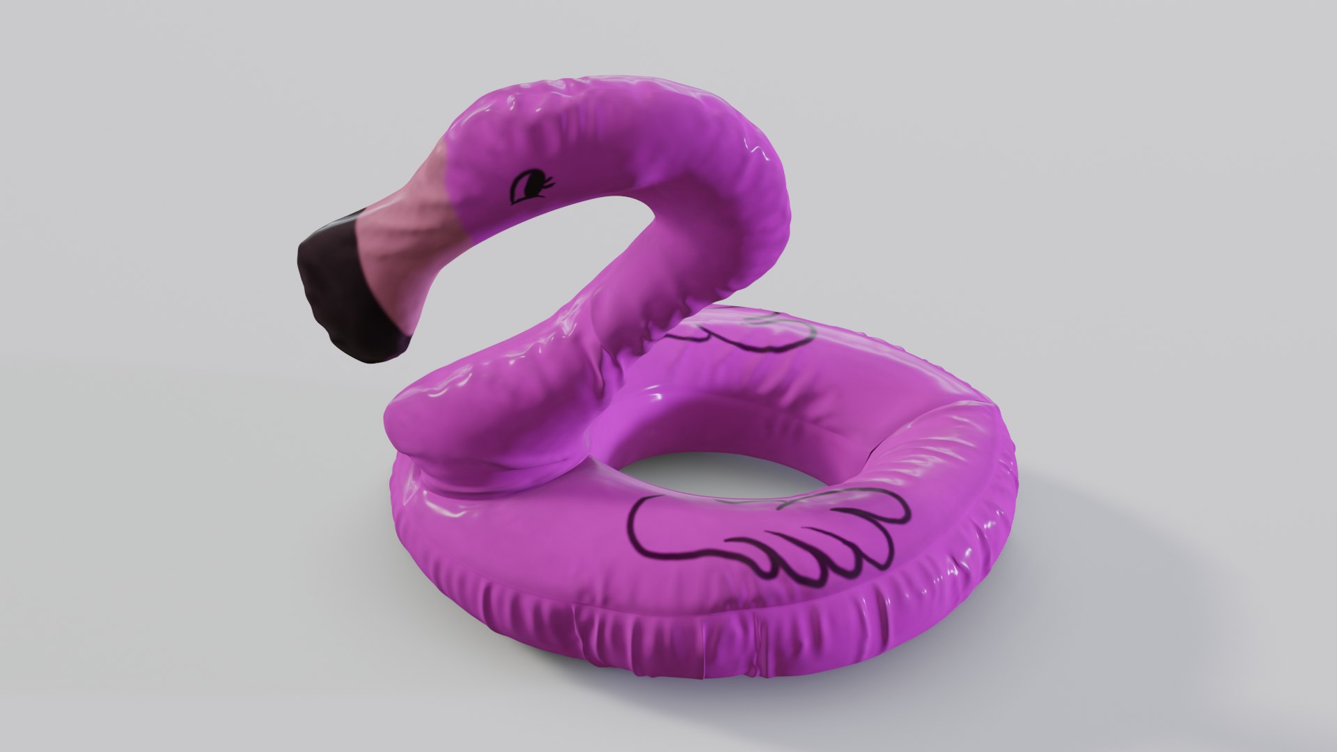3D Inflatable Flamingo Pool Float - TurboSquid 1716540