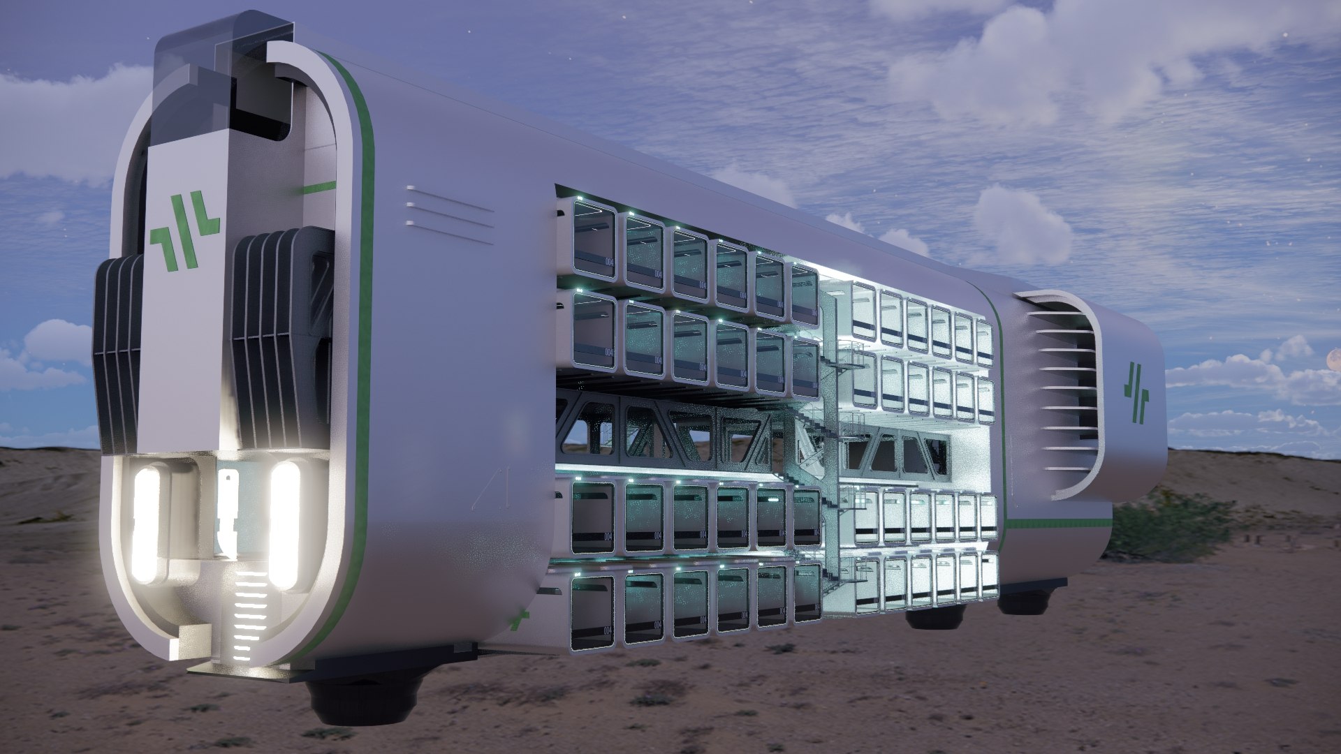 3D Model Sci-fi Airship Barge 004 - TurboSquid 1988111