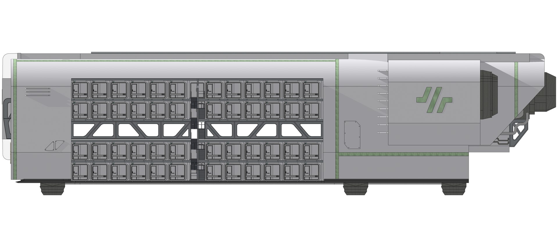 3D Model Sci-fi Airship Barge 004 - TurboSquid 1988111