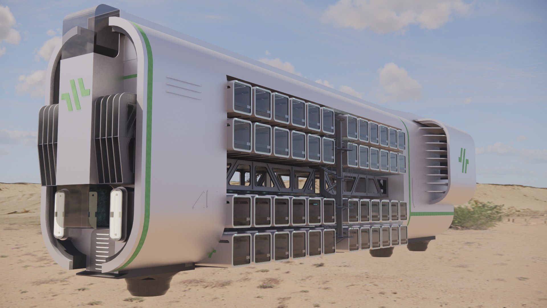 3D Model Sci-fi Airship Barge 004 - TurboSquid 1988111