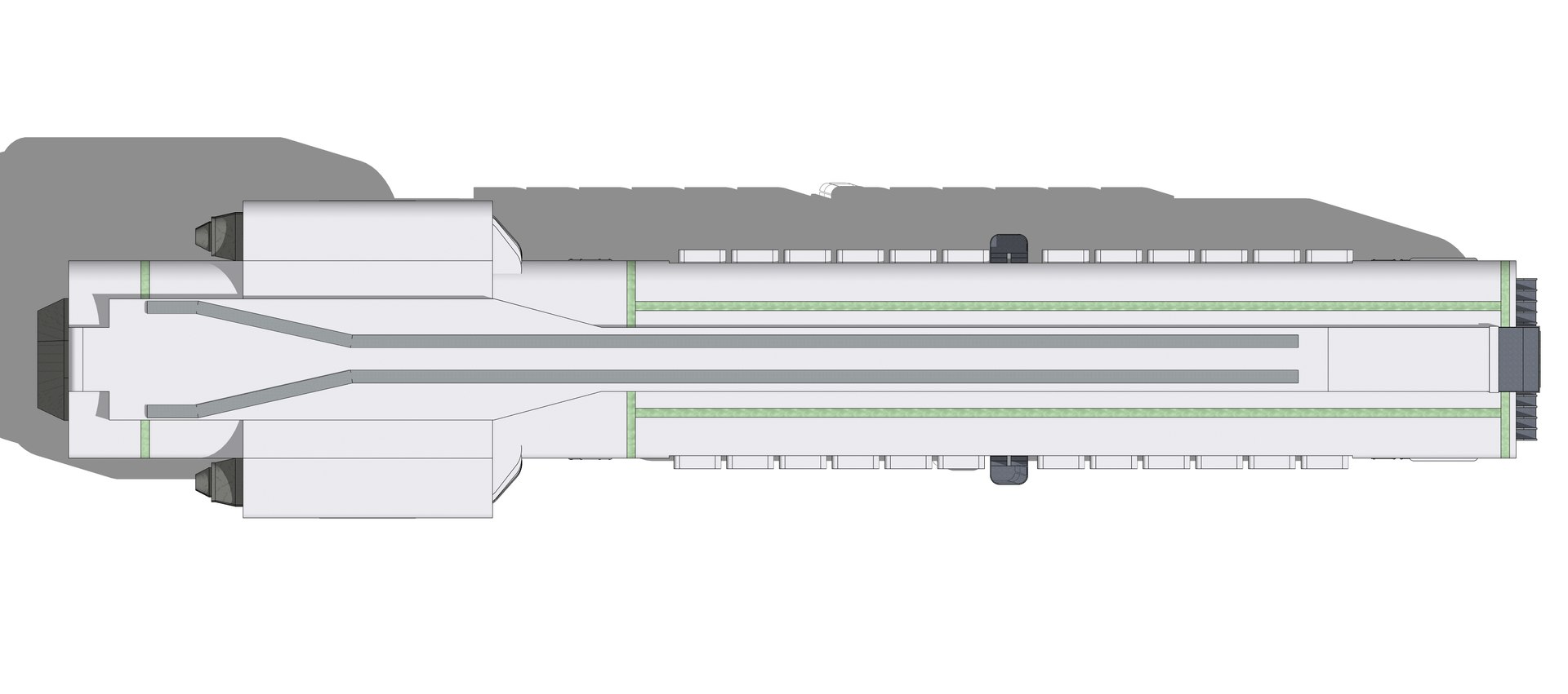 3D Model Sci-fi Airship Barge 004 - TurboSquid 1988111