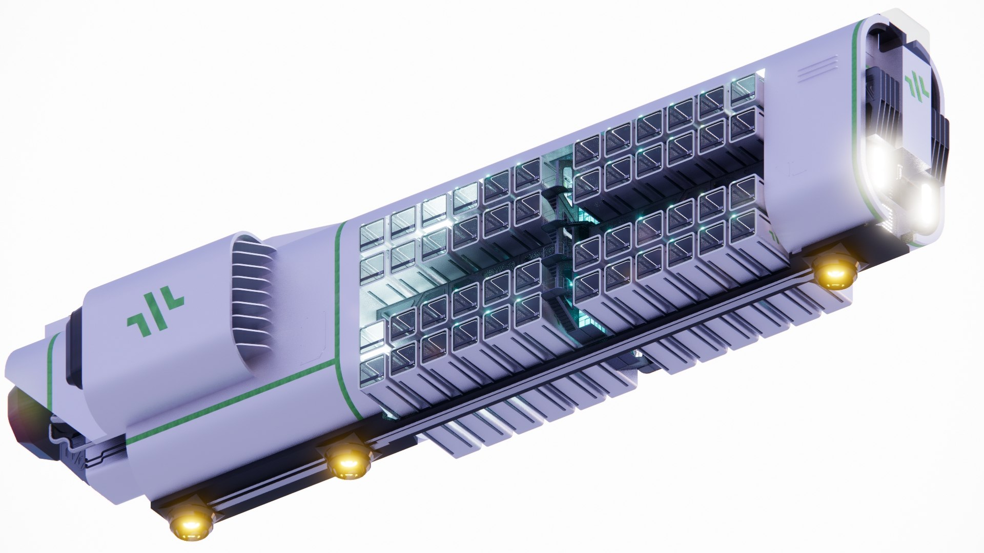 3D model Sci-fi Airship Barge 004 - TurboSquid 1988111