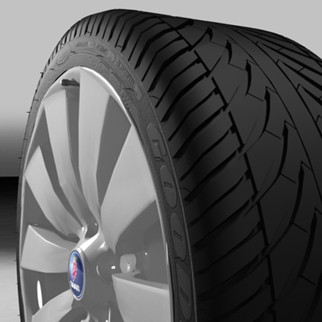 3d Wheel Saab Model