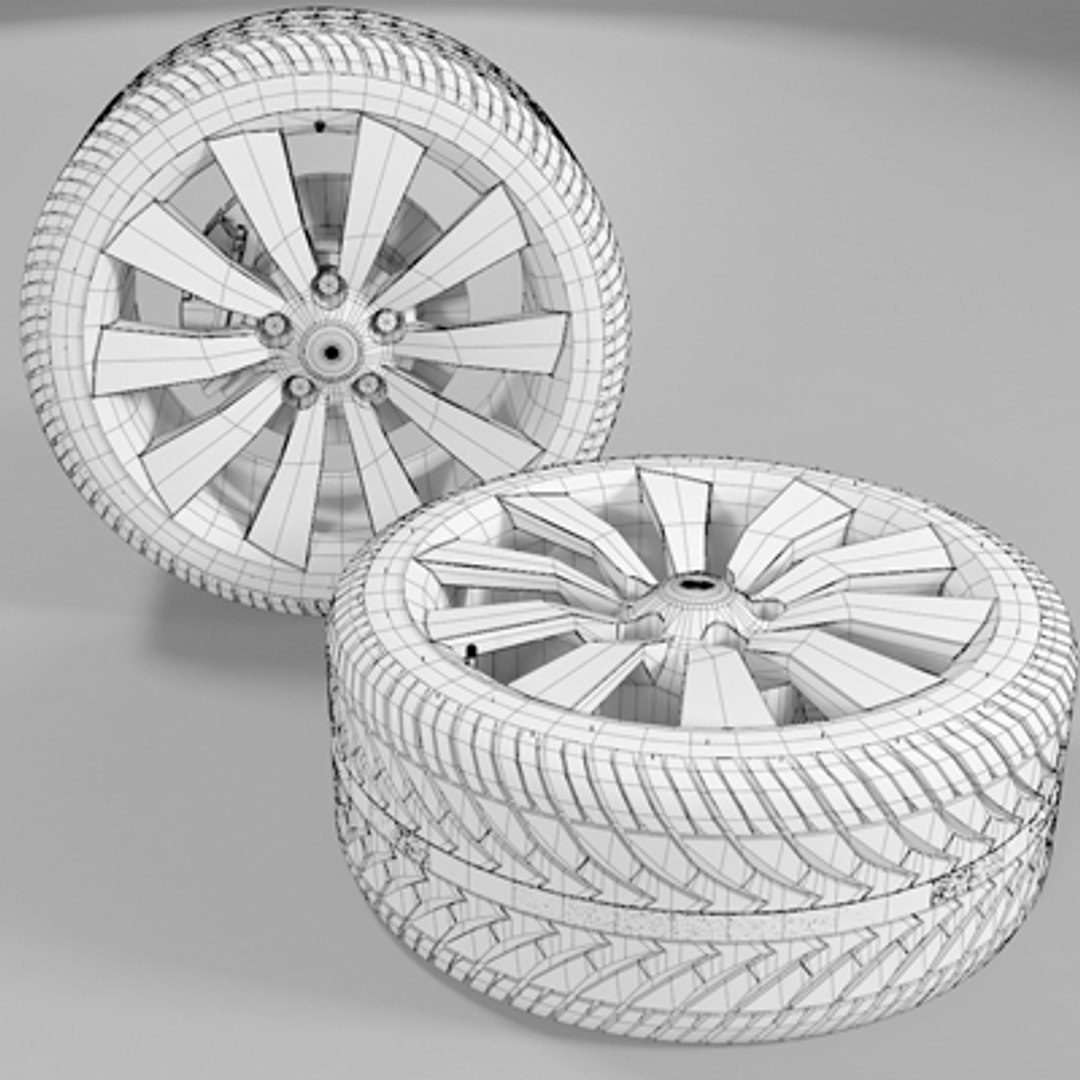 3d Wheel Saab Model