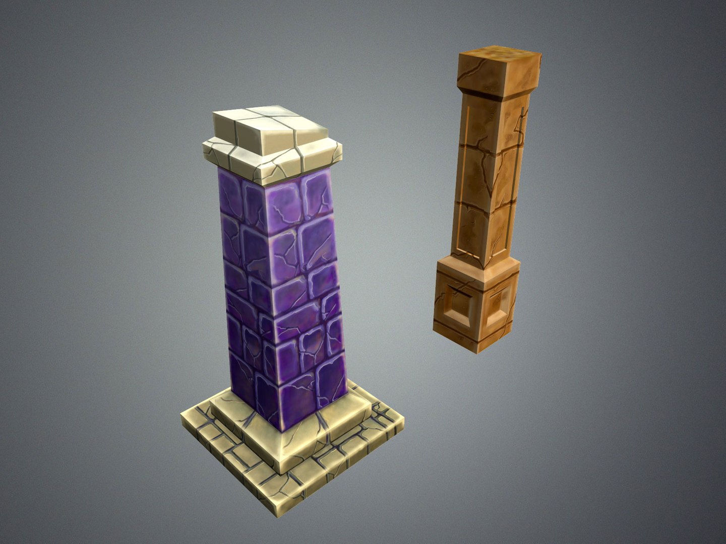 3d Model Fantasy Pillar