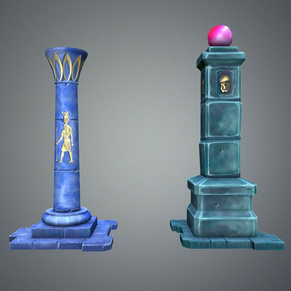 3d model fantasy pillar