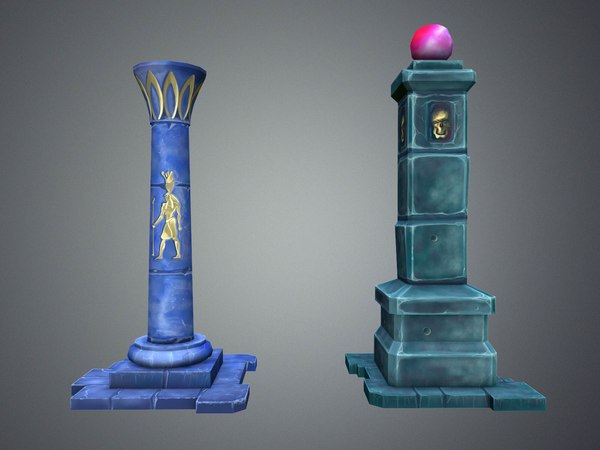 3d model fantasy pillar