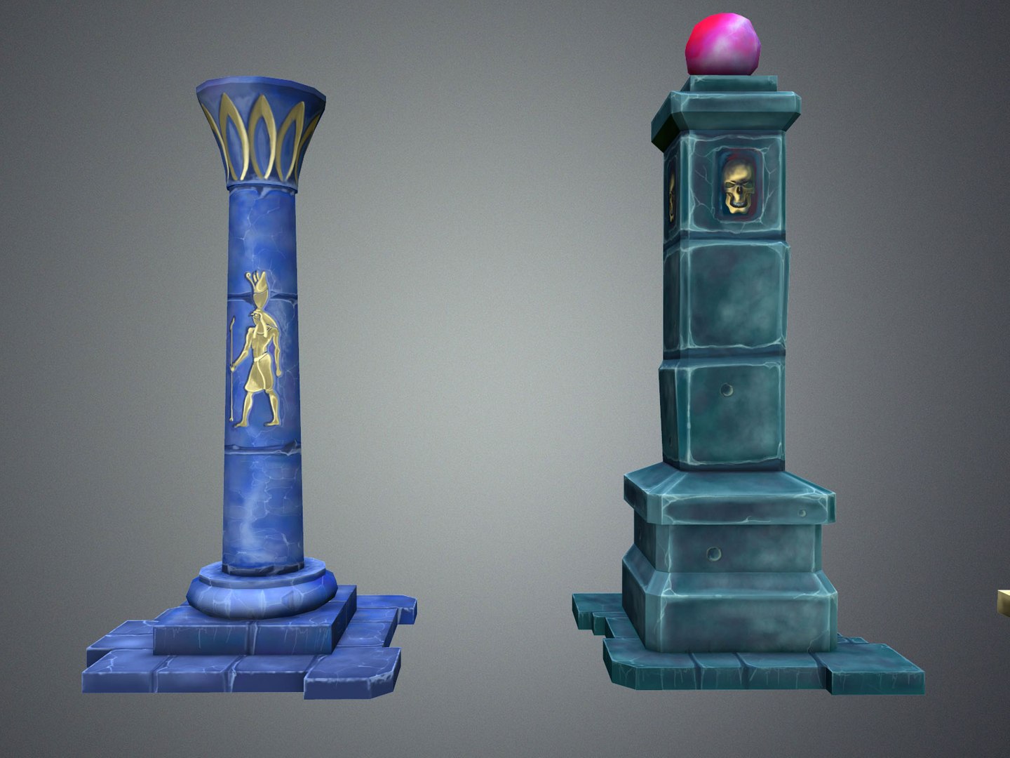 3d Model Fantasy Pillar