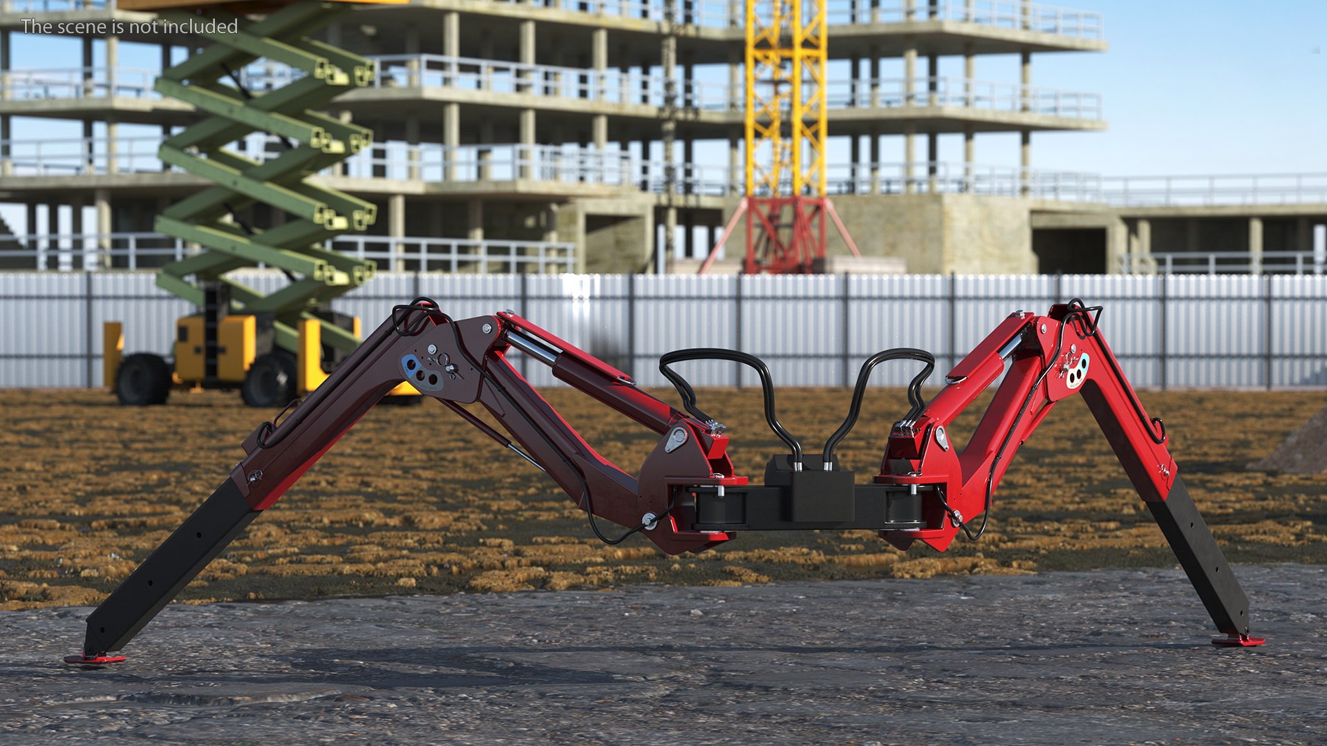 Extended Side Hydraulic Outrigger Unfolded 3D Model - TurboSquid 1833303