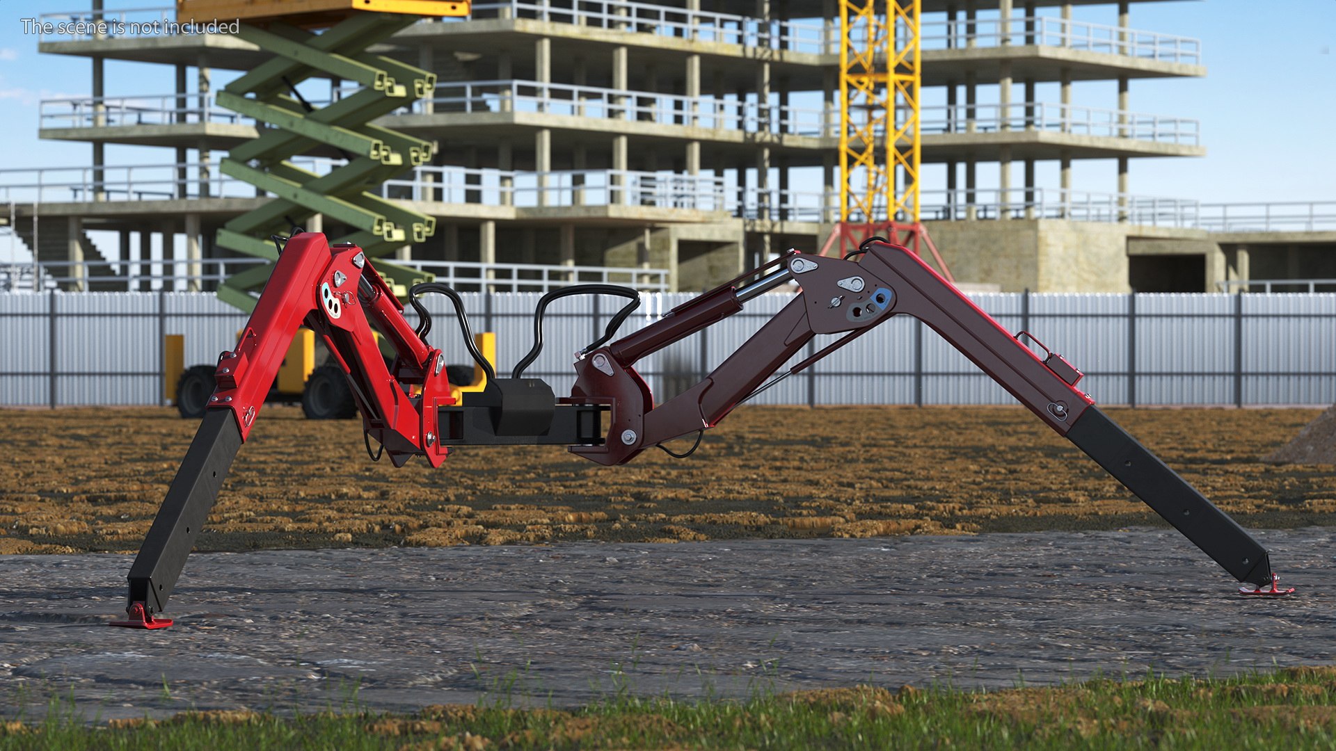 Extended Side Hydraulic Outrigger Unfolded 3D Model - TurboSquid 1833303