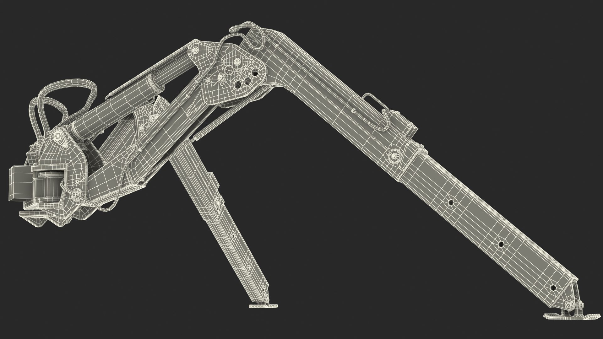 Extended Side Hydraulic Outrigger Unfolded 3D model - TurboSquid 1833303