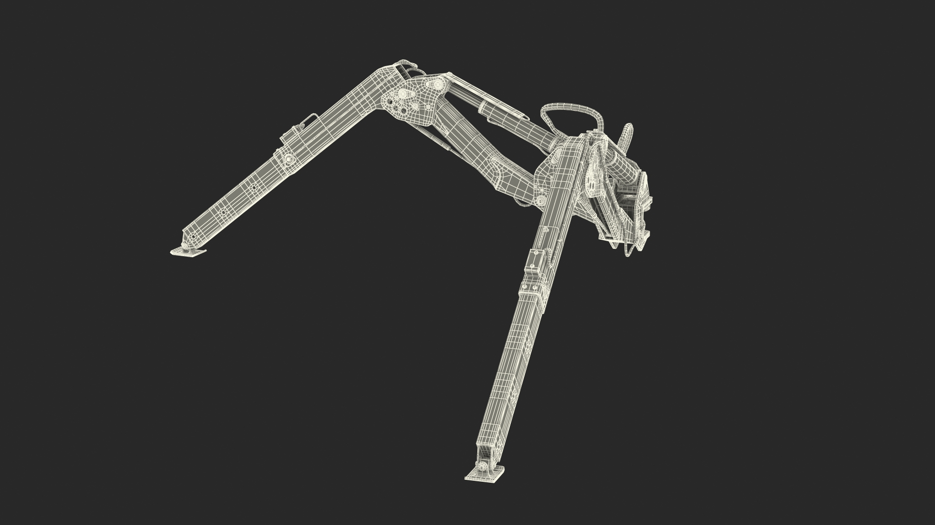 Extended Side Hydraulic Outrigger Unfolded 3D Model - TurboSquid 1833303