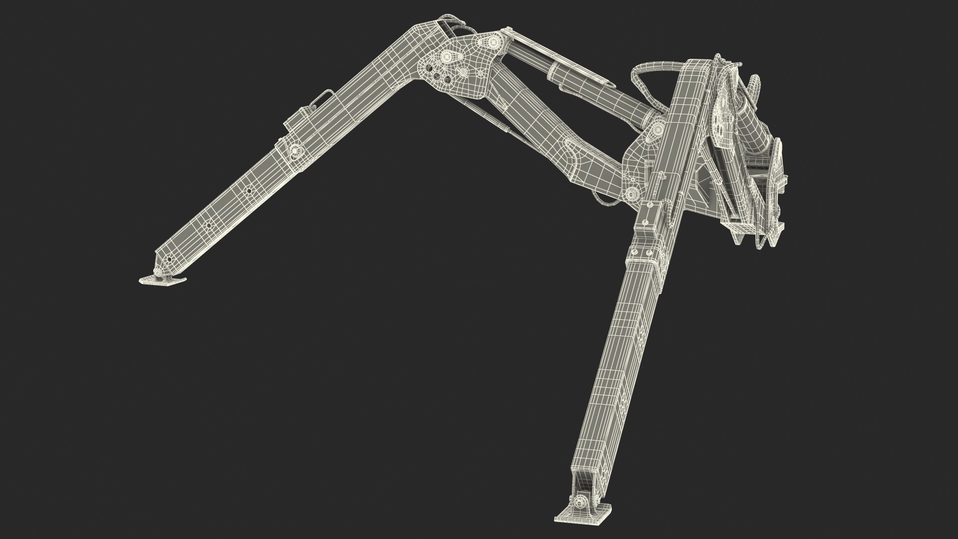 Extended Side Hydraulic Outrigger Unfolded 3D model - TurboSquid 1833303