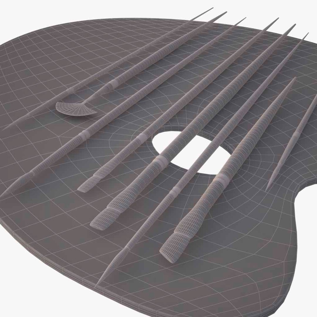 3d Model Of Artists Tools