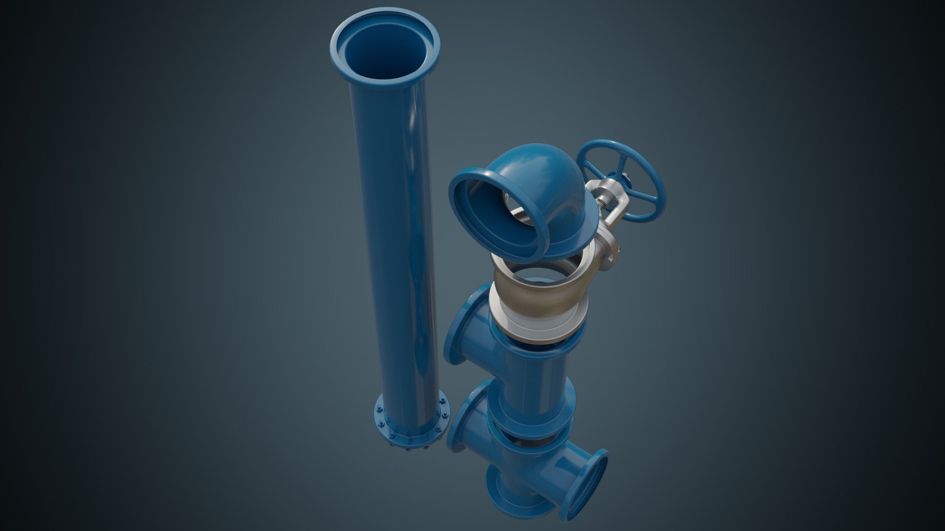 3D Industrial Pipes 5A model - TurboSquid 1997195