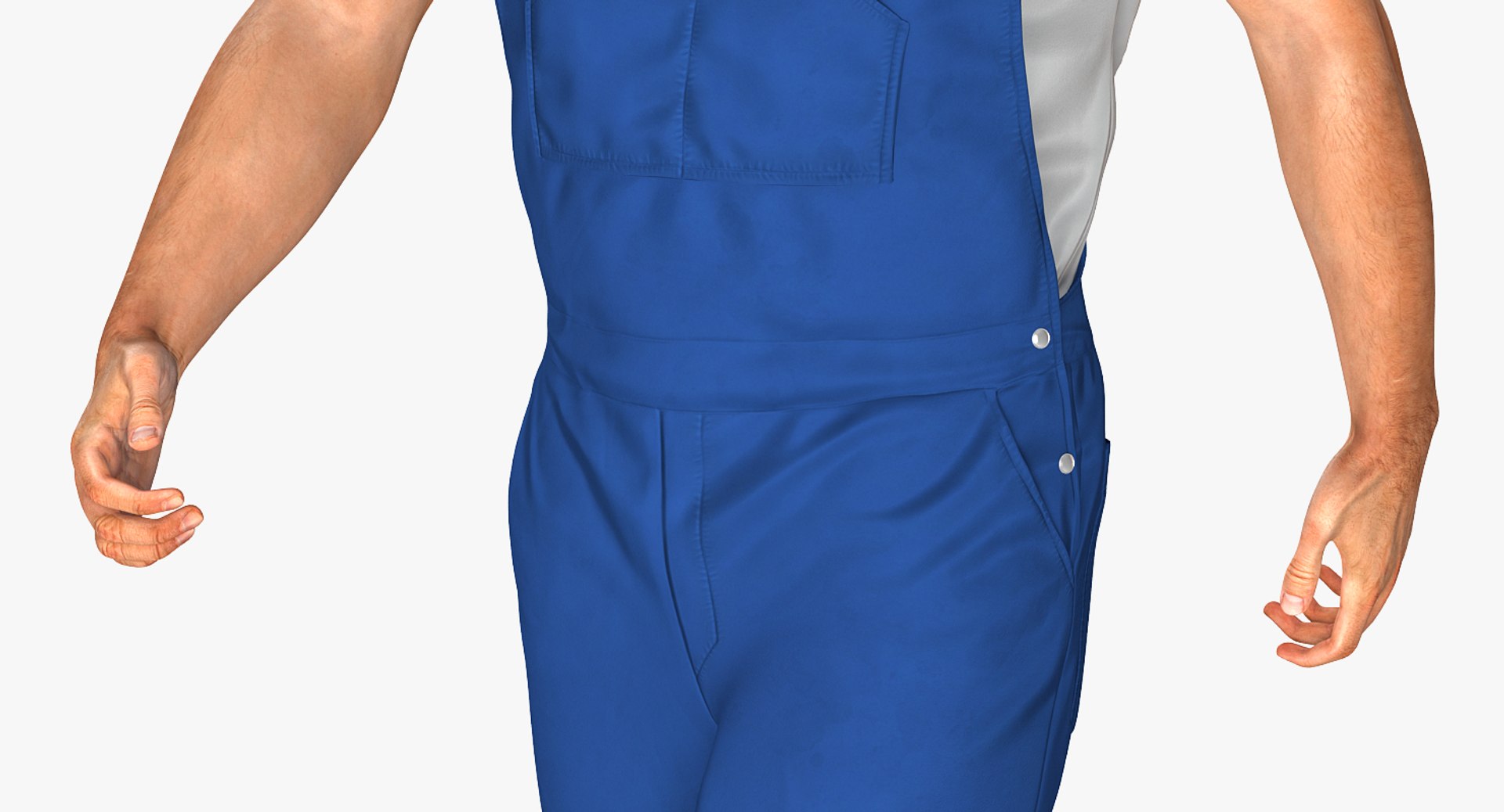 Construction Worker Blue Uniform 3d Model