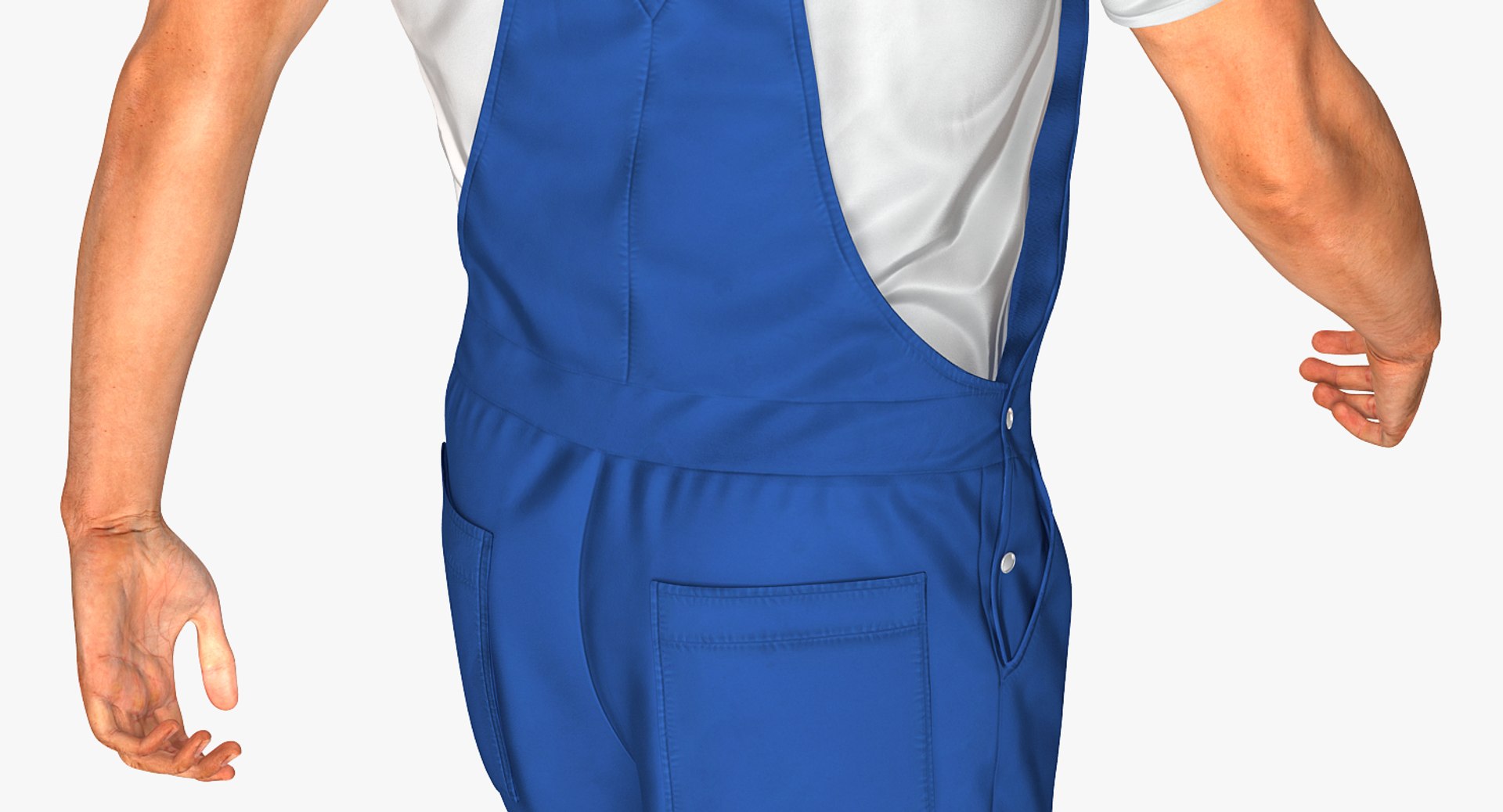 Construction Worker Blue Uniform 3d Model